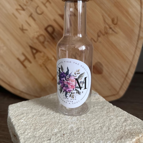 Custom Wedding Shot Bottle Mini Bottle for Alcohol Wedding Favour ...