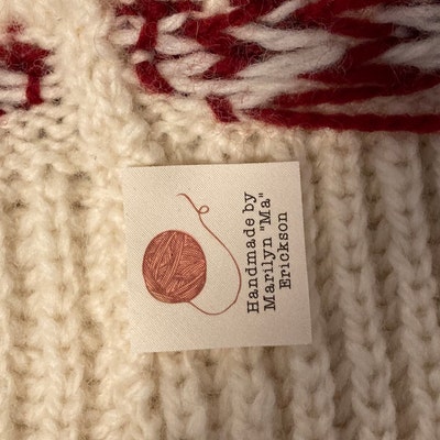 Labels for Knitted Items and Gifts Organic Cotton Tags, Personalized ...