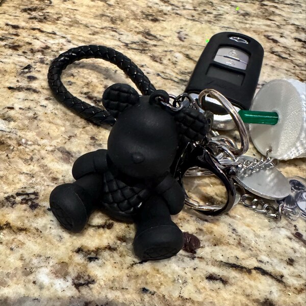 Bee & Honeycomb Keychain With Rhinestone | Bee Pendant | Dangle Key ...