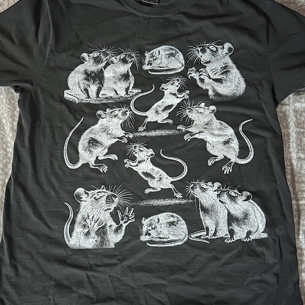 Crazy Rats Vintage 90s T-shirt, Retro Medieval Rat Tshirt, Gothic ...