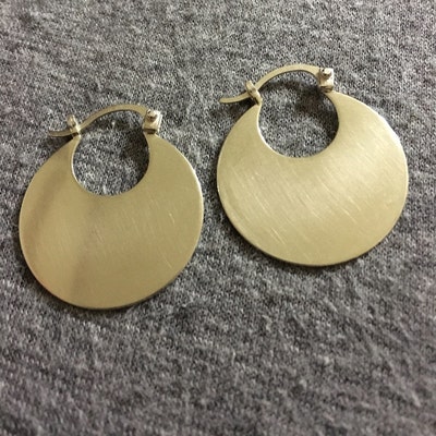 Small Disc Hoops - Etsy