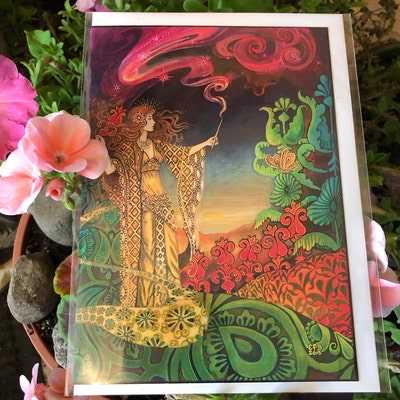 Panacea Greek Goddess of Healing Goddess Art 5x7 Greeting Card - Etsy