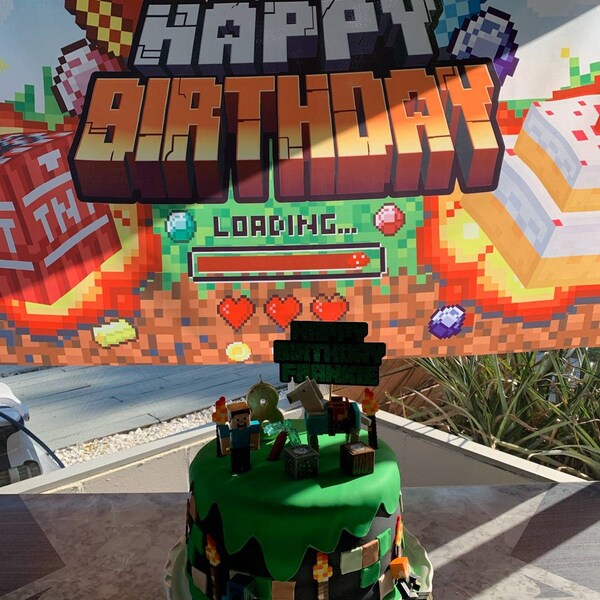 Minecraft Torch Cupcake/cake Toppers - Etsy