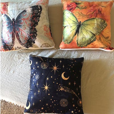 Boho Lunar Pillow Cover, Moon Phases Pillow Case, Celestial Cushion ...