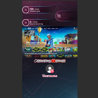 Custom Animated Name Overlay OBS, Streamlabs, Twitch, Youtube, Tiktok ...