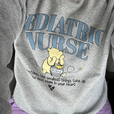 Pediatric Nurse Shirt, Winnie the Pooh Peds Nurse Tee, PEDS Nursing ...