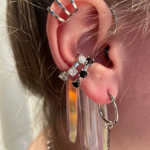 Fake Gauge Spike Earring. Screw Back Silver Stainless Steel | Etsy