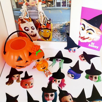 Witch Doll Stickers Cute Big Eye Dolly Girls Boopsiedaisy Sticky Poos ...