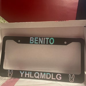 Aluminum BYE ME FUI Bad Bunny Customizable License Plate Frame - Etsy