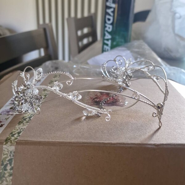 Elven Tiara With Elvish Butterfly. Wedding Elf Circlet. Elf Cosplay ...