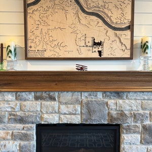 Lake House Decor, Custom Lake Map, Custom River Map, Nautical Decor ...