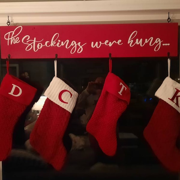 The Stockings Were Hung | Christmas Decor | Christmas Stocking Hanger ...