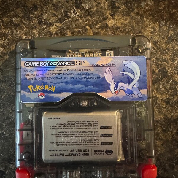 Gameboy Advance SP & Anbernic RG35XXSP Back Labels - Etsy