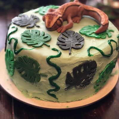 Fondant Gecko Lizard Reptile Cake Topper - Etsy