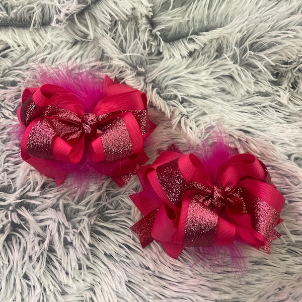 Double Layer Hair Bows, You Pick Colors, Custom Package of Bows ...