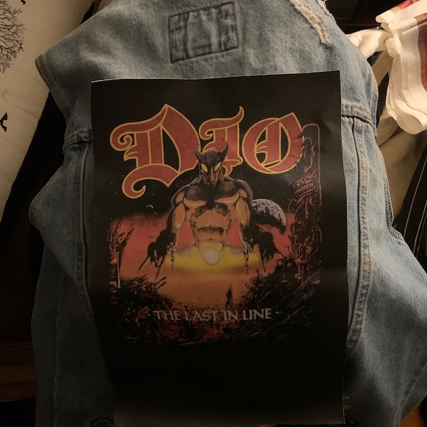 Dio - the Last in Line Back Patch Cosplay - Eddie Munson HALLOWEEN STRANGER THINGS Backpatch ...