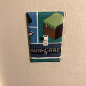Minecraft Light Switch Cover Outlet Cover Wall Decor Room - Etsy
