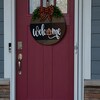 Front Door Decor Welcome Sign Address Sign Year Round Wreath Front Door ...