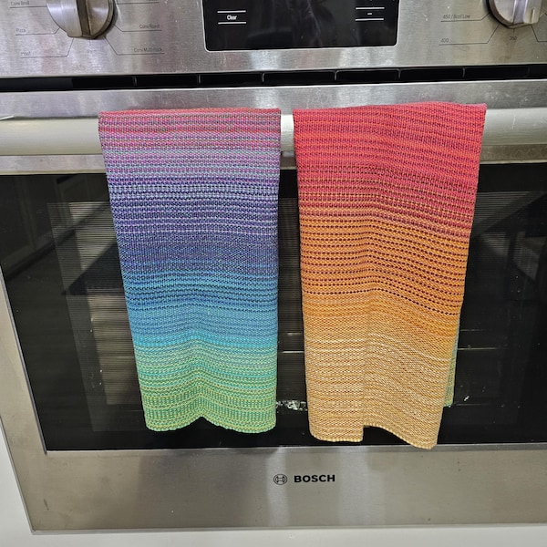 RAINBOW • Woven Dish Towel • Cotton Kitchen Towel - Etsy