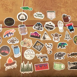 50 Outdoor Camping Hiking Stickers Pack Nature Set Lot - Etsy