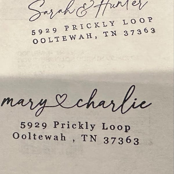 Minimalist Return Address Stamp, Personalized Address Stamper ...