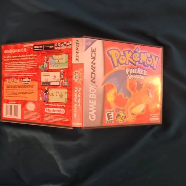 Custom Case - Pokémon Fire Red - No Game - No Manual - Gameboy Advance ...