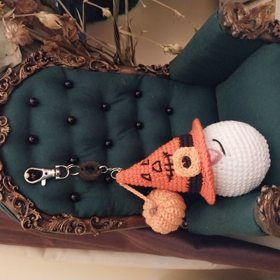 Halloween Crochet Keychain Patterns Bundle, Crochet Pumpkin Gnome ...