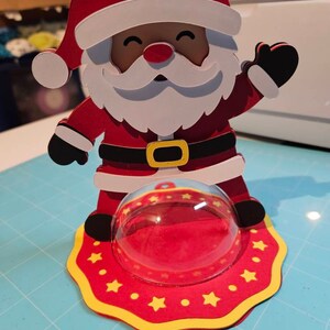 Christmas Santa Candy Holder SVG With Opening Mechanism, Santa Candy ...