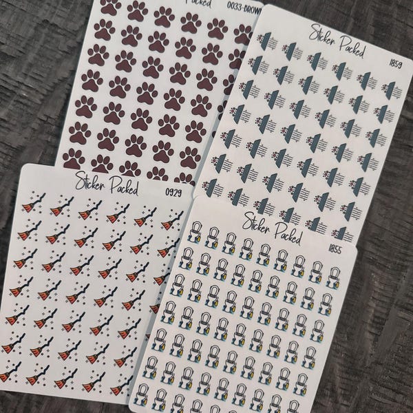 Paw Print Planner Stickers Dog Paw Planner Stickers Pet Stickers for ...