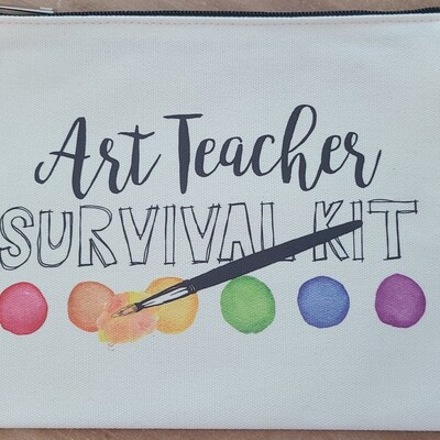 Art Teacher Gift, Art Teacher Bag, Art Teacher Survival Kit, Makeup Bag ...