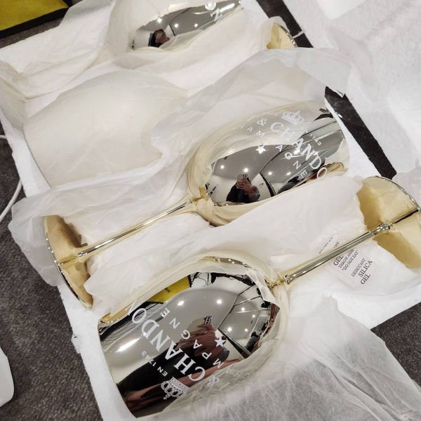 Moet Chandon Glass Blue Imperial Champagne Limited Ibiza Edition NEW 1 ...