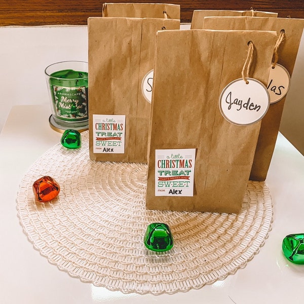 Christmas Tag Printable, Christmas Treat Tag, A Little Treat That's ...