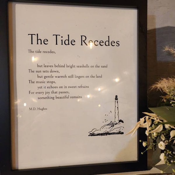 The Tide Recedes – Printable Poem, Printable Quote Art, Beach Wall Art ...