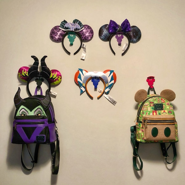 1" Mouse Ear/bag Wall Hook, Mouse Ear/bag Display, Headband/bag Hanger ...