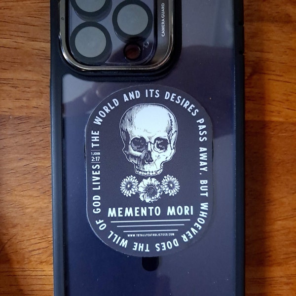 Memento Mori Catholic Sticker, Vinyl, Waterproof, Catholic Stickers ...