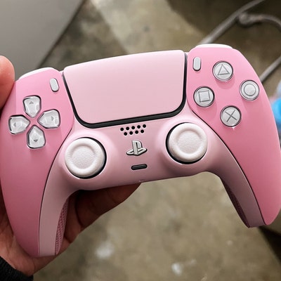 Custom Pastel and Baby Pink Themed Playstation 5 PS5 Dualsense Wireless ...