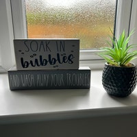 Any Wording - Block Wooden Signs - Personalised - Rae Dunn Inspired ...