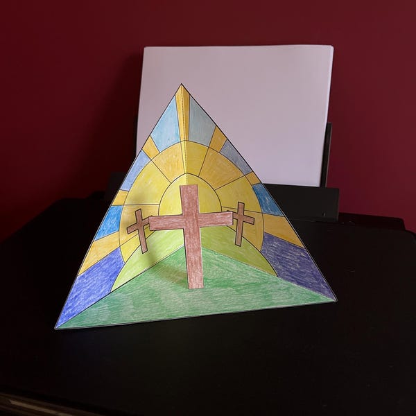 Color-your-own Empty Tomb Paper Crown Printable | Matthew 28:6 Bible ...