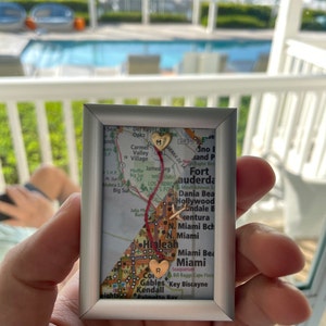 Long Distance Gift Two Maps in One Custom Map Gift Maps in - Etsy