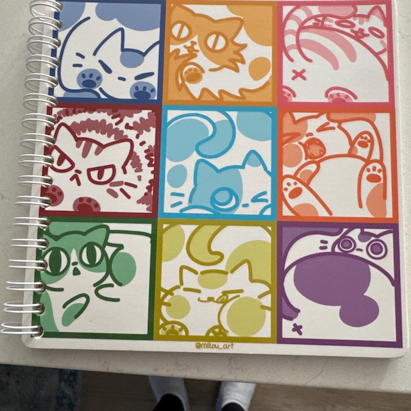 Sticker Sheet Chunky Cat Collage Vinyl 5.5x5.5 Inch Waterproof, and ...