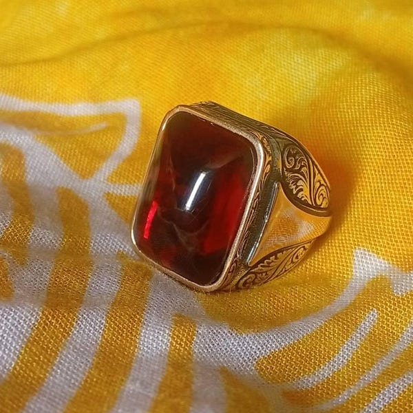 Men Silver Solomon Signet Ring, Prayer Box Secret Ring, King Solomon ...