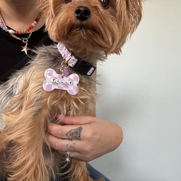 Custom Resin Dog Name Tags - Etsy