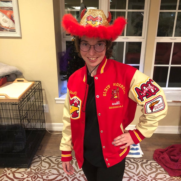 College Themed Glitter Cowboy Hat | Customizable Cowgirl Hat Made to ...