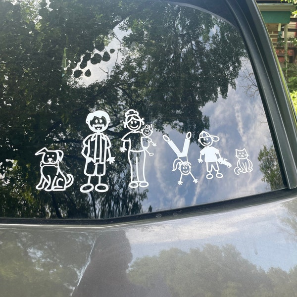 Create Your Own Stick Figure Family Decal/sticker - Etsy