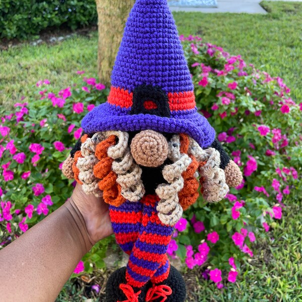 Crochet Pattern- Halloween Witch Gnome Pattern- Crochet Gnome Bundle ...
