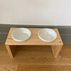 13cm Height Elegant Tilt Wooden Bowl Stand for Cats and Small Dogs ...