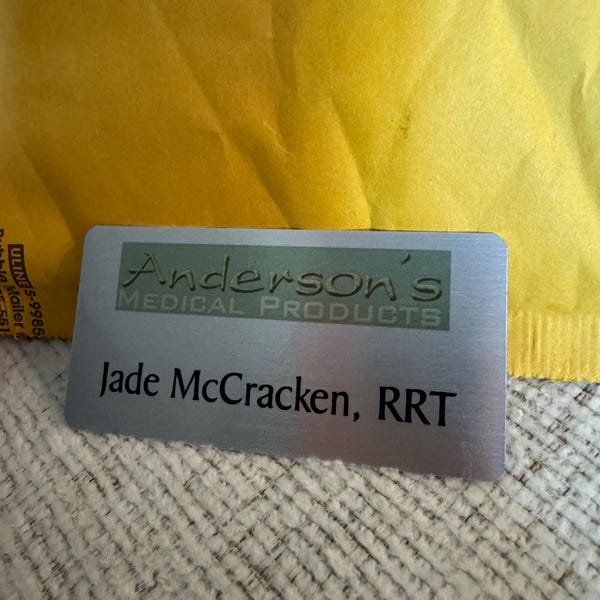 Metal Wearable Magnetic Name Tags for Business or Work - Brushed Gold ...