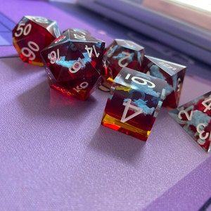 Mountain Forest Dice, Handmade Resin Dice Sharp Edge Dice, Dnd Dice Set ...