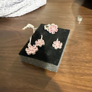 Blue Flower Eda Ring Magnolia Flower Silver Handmade Jewelry ...