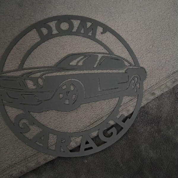 Personalized Metal Car Sign, Car Signs for Garage, Car Name Sign ...